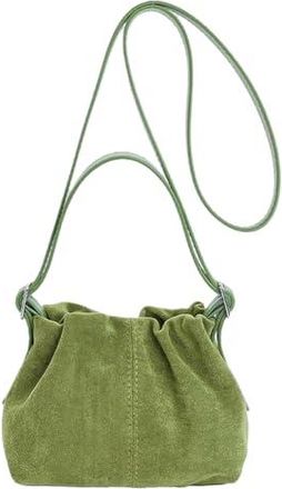 Generic Generische Sac à bandoulière en cuir synthétique pour femme avec sangle réglable en daim et poignée rapide Pour voyage hiver automne, vert, 190.00 x 1