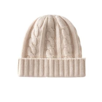 Generic Chapeaux dext&eacute;rieur en maille &eacute;paisse pour homme et femme en hiver, beige, M
