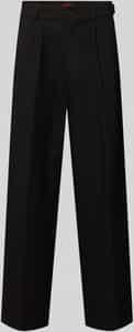 HUGO BOSS High Waist Bundfaltenhose mit B&uuml;gelfalten