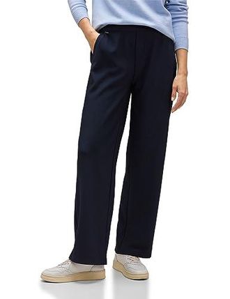 Street One A376862 Pantalon Droit et Haut, Bleu foncé, 40W x 30L Femme