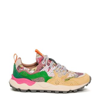 Flower Mountain Low-Top Sneaker - Vibrant Floral Design Sneakers With Trekking Laces - Gr. 37 (EU) - in Braun - f&uuml;r Damen