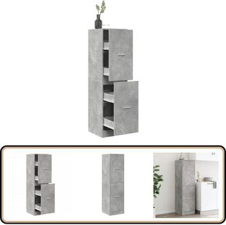 vidaXL vidaXL Apothekerschrank Betongrau 40x41x144,5 cm Holzwerkstoff