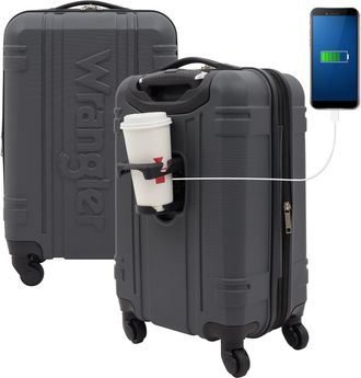 Wrangler Astral Hartschalen-Koffer für Handgepäck, 50,8 cm, Dark Shadow, 20-Inch Carry-On
