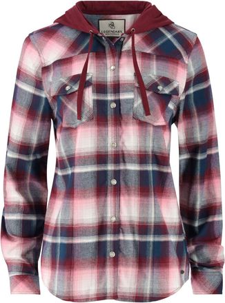 Legendary Whitetails Damen Lumber Jane Flanellhemd mit Kapuze, Manhattan Plaid, XX-Large