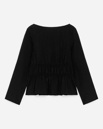 Arket Gesmoktes Oberteil -Schwarz