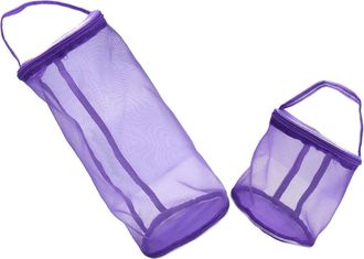 DOITOOL 2stücke Garnhaltertasche Mit Netzdesign Tragbarer Garnknäuel-Organizer Runde Form Für Strickwolle Und Häkelprojekte Aus Strapazierfähigem Material Vie