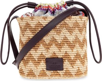 Missoni Femme, Sacs, Beige, Taille: ONE Size Petit sac bandouli&egrave;re avec logo