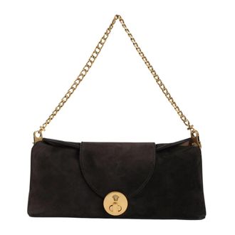 Versace Medusa Wildleder-Clutch - - Bags - Damen - Braun - ONE SIZE