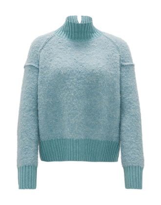OPUS Damen Pullover | Strickpullover PUKLANA Loose mit Wolle Glacier Blue, 42