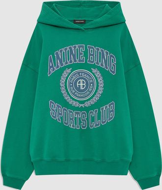 Anine Bing Sweatshirt Harvey No Pocket Collegiate Green