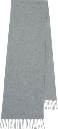 A.P.C. Echarpe Ambroise Brod&eacute;e Laine A.P.C