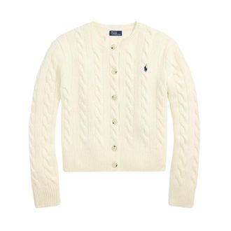 Polo Ralph Lauren Woll-Kaschmir Geflochtener Cardigan - - Knitwear - Damen - Beige - XL