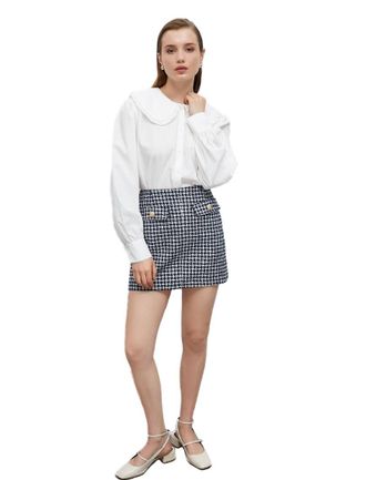 Koton Women Tweed Button Detail Mini Skirt