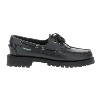 Sebago Schwarze Waxy Loafer Damenschuhe - - Shoes - Damen - Schwarzk - 38 EU