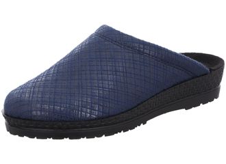 Rohde Damen Pantoffel Keilabsatz Hausschuh Microvelour Neustadt-D 2297, Größe:42 EU, Farbe:Blau