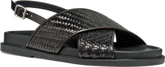 Geox Damen D ADELASH E Slide Sandal, Black, 37 EU