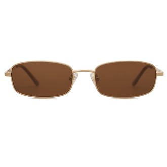 Sojos Sonnenbrille Damen Retro,Schmale Rechteck 70er 80er Vintage Trendy UV400 Sonnenbrille SJ1187
