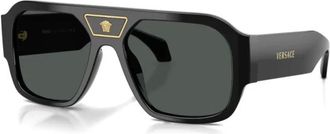 Versace Homme, Accessoires, Noir, Taille: 56 MM Ve4508U Lunettes de soleil