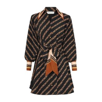 Zimmermann Schickes Mini-Hemd-Kleid Schwarz Kette - - Blouses & Shirts - Damen - Mehrfarbig - S