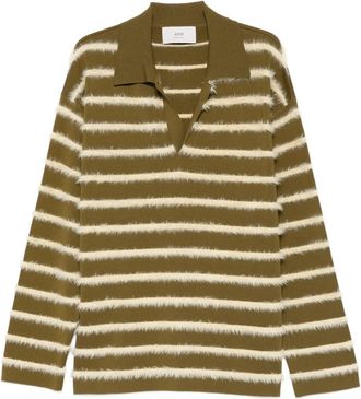 Ami Striped Long-sleeve Sweater