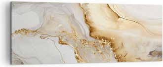 Arttor Panorama Bilder auf Leinwand Marmor Glanz Elegant Leinwandbild 140x50cm Wandbilder Dekoration Wohnzimmer Schlafzimmer Küche Groß XXL Wanddeko Bild Wan