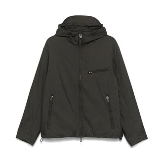Emporio Armani Gr&uuml;ner Gepolsterter Mantel mit Logomotiv - - Jackets - Herren - Gr&uuml;n - 3XL