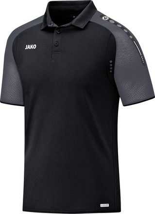 Jako Damen Polo Champ, schwarz/anthrazit, 42-44, 6317