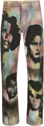 Versace Bedruckte Regular Jeans - - Jeans - Herren - Mehrfarbig - W32