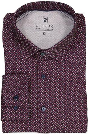 DeSoto Herren Hemd blau gemustert