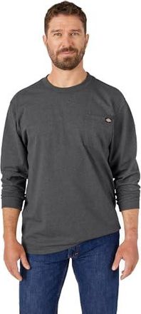 Dickies Long Sleeve Heavyweight Crew Neck Big and Tall T-Shirt dutilit Professionnelle, Gris Anthracite, L Haut Homme