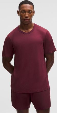 lululemon T-Shirt Fast and Free Bandes perfor&eacute;es pour Hommes - Burgundy - Taille 2XL