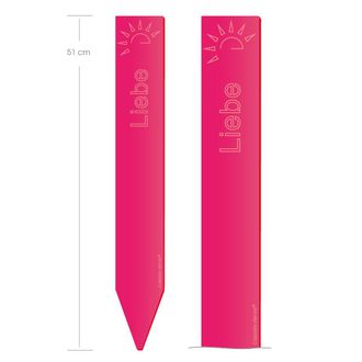 Cazador-del-Sol das Original | sunart - Leuchtstele | 1 Stück | Liebe - Leuchtstele rot | Höhe 51 cm