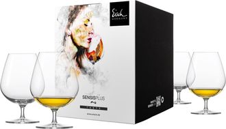 Eisch Superior SensisPlus Cognacglas, 610 ml, Whiskyschwenker mit SENSISPLUS-Belüftungstechnologie, Brilliantes Kristallglas, 4 Stück im Geschenkkarton