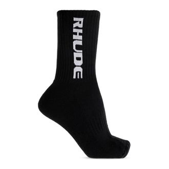 Rhude Homme, Sous-v&ecirc;tements, Noir, Taille: ONE Size Chaussettes Logo Vertical