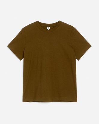 Arket Signature-T-Shirt -Braun