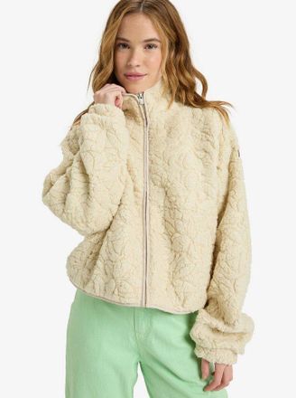 Roxy Fleecejacke BLURRY CLOUD (1-St) für kühle Tage, aus Polyester, leichtes Material, sportlicher Stil