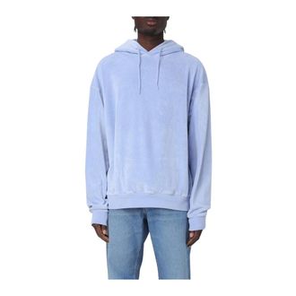 Martine Rose Homme, Sweatshirts et sweats à capuche, Bleu, Taille: M Sweat à capuche en éponge bleue