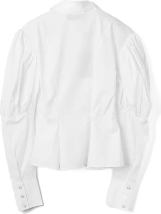 Viktor & Rolf Puffed-Sleeve Cotton Blouse - White