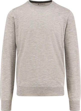 Brunello Cucinelli Kaschmir- und Seidenpullover - - Knitwear - Herren - Grau - L
