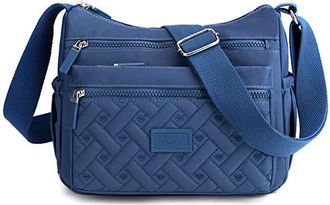 GFM Sac à bandoulière imperméable en nylon pour femme (NCB-16), S1-Bleu- (NCB-6316-BECHNL)