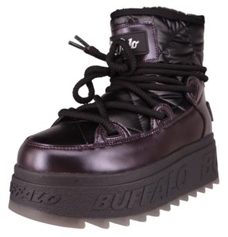 Buffalo Damen Schuhe Stiefeletten Winterstiefel Eliza Snow Boot, Farbe:Schwarz, Schuhgröße:EUR 41, Artikel:-Black
