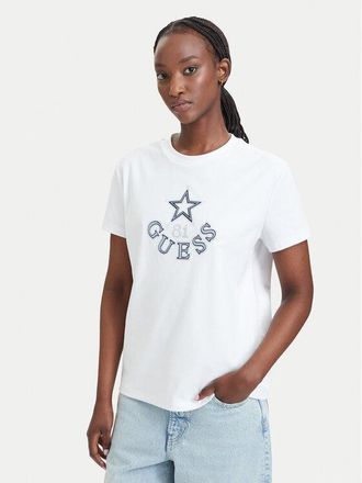 Guess T-Shirt V6YI04 K4268 Wei&szlig; Regular Fit