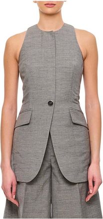 Durazzi Milano Femme, Vestes, Gris, Taille: 38 FR Gilet Tailleur