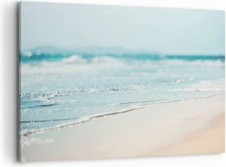 Arttor Bilder auf Leinwand 100x70cm Leinwandbild mit Rahmen Kante Welle Wasser Groß Wanddeko Bild Schlafzimmer Küche Deko Wandbilder Dekoration Wohnzimmer Wa