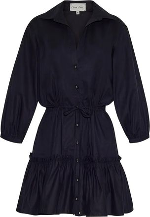 Cara Cara robe courte Robin &agrave; volants - Noir