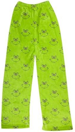 Generic Pyjama Grinch Femme Vetement Yoga Noel Femmes Pijamas Pour Pantalons Le Grinch Bas De Pyjama Jogging Vêtements DHiver Épais Flanelle Pyjamas Pijama Co