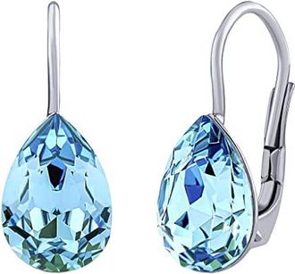 Silvego SILVEGOVSW080E - Boucles dOreilles Femme - Argent 925/1000 - Goutte avec Swarovski Crystals