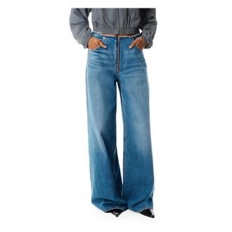 Alexander Wang Surge Low-Rise Wide Leg Jean - - Jeans - Damen - Blau - W26