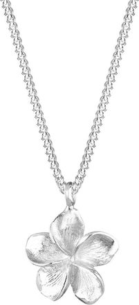 Elli Halskette Damen Frangipani Blüte Sommer Urlaub in 925 Sterling Silber