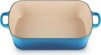 LE CREUSET Le Creuset Signature Gusseisen-Bratreine, 33 cm, Rechteckig, Für alle Herdarten und Induktion geeignet, Volumen: 4,9 l, 3,85 kg, Marseille